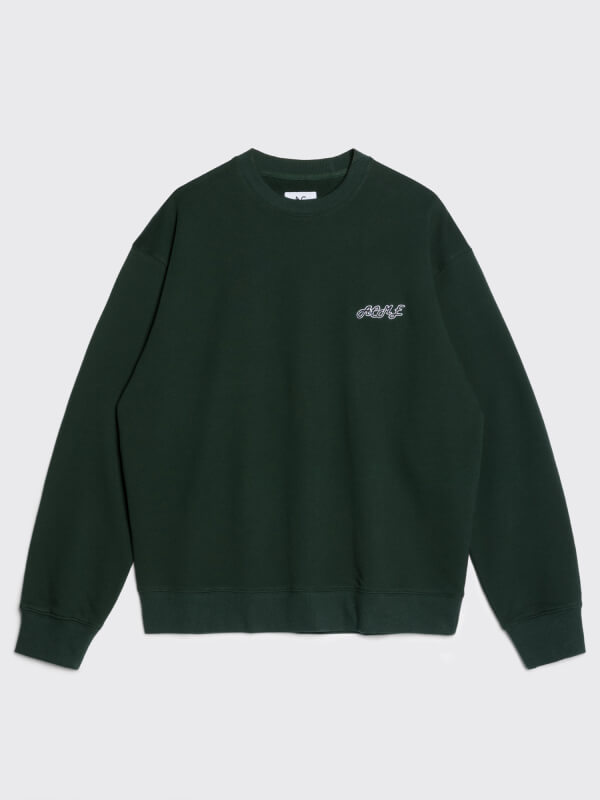 EMBROIDERED LOGO SWEATSHIRT - DARK GREEN – ACME Taipei EMBROIDERED LOGO SWEATSHIRT - DARK GREEN – ACME Taipei